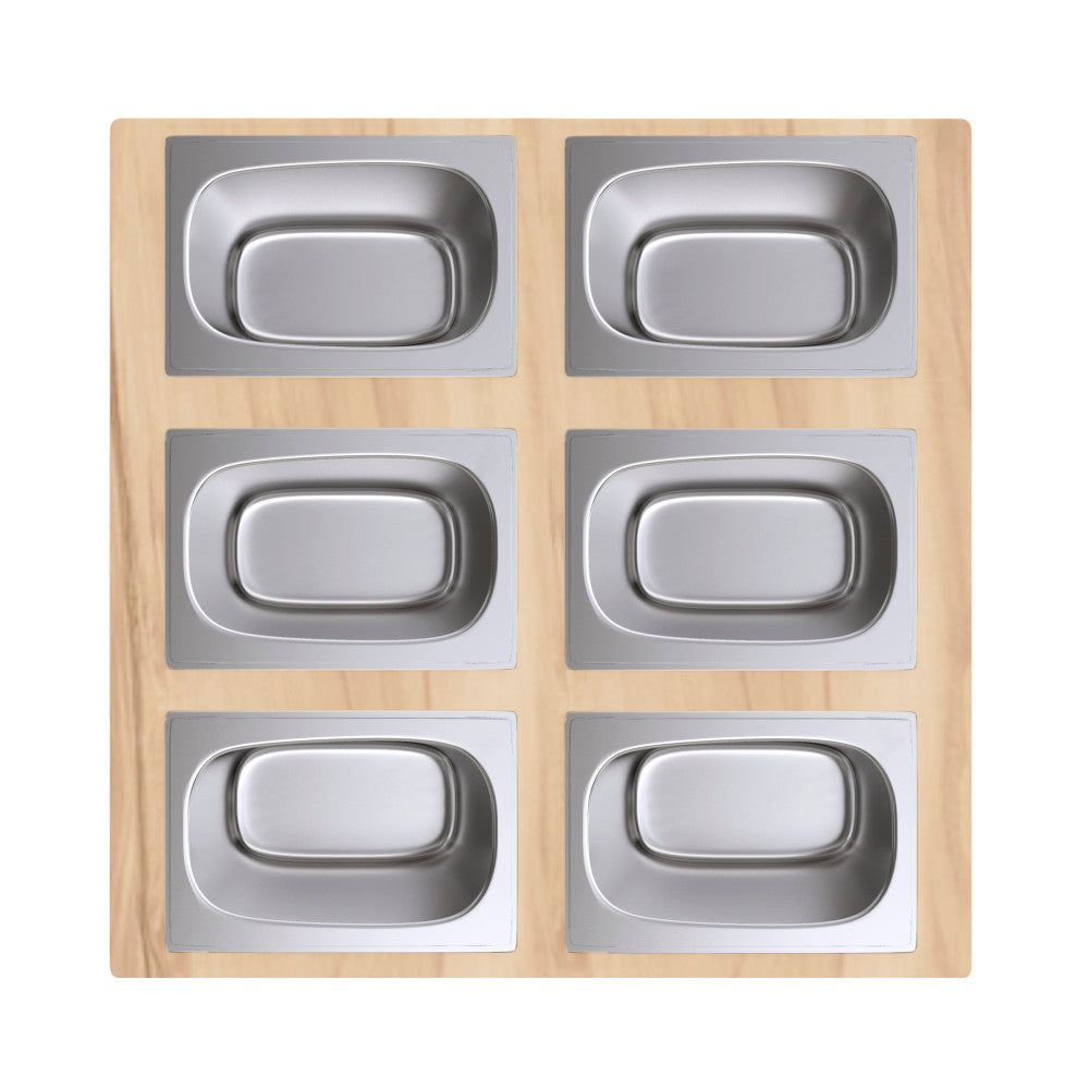 Swiss Madison 17 x 17 Condiment Serving Board with 6 Bowls - SM-KA792 ...
