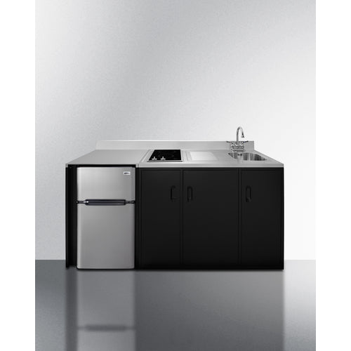 Summit 72" Wide All-In-One Kitchenette, ADA Counter Height CK72ADASINK ...