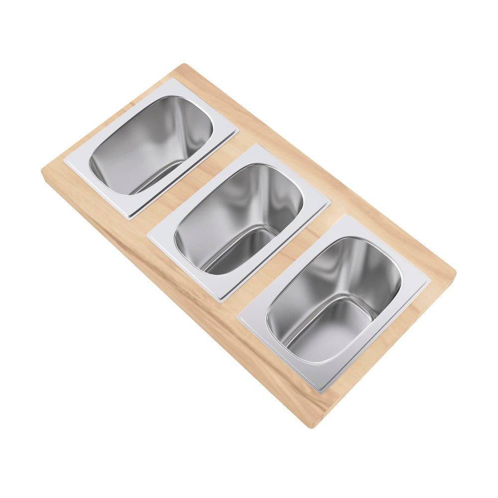 Swiss Madison 9 x 17 Condiment Serving Board with 3 Bowls - SM-KA791 ...