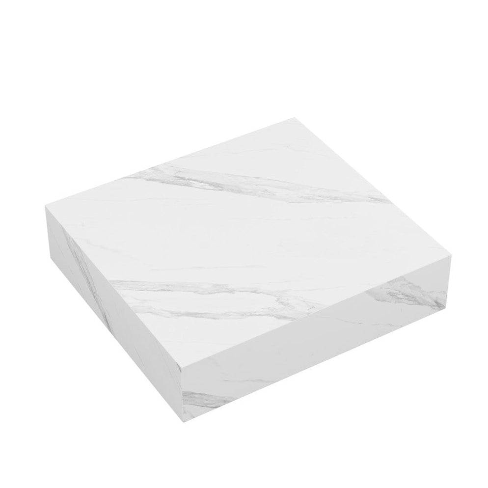 Swiss Madison Monaco 24" Floating Bathroom Shelf in White Marble(SM-VS — Castle & Cabana